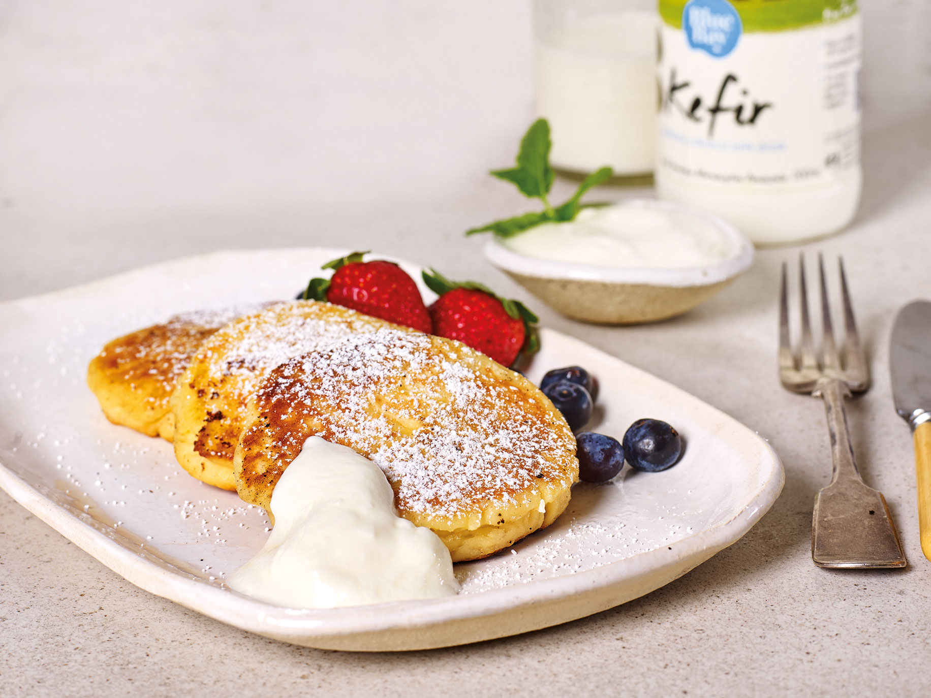 Syrniki: Sweet cheese fritters with Blue Bay Quark - Blue Bay Cheese